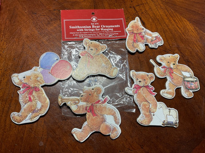 SMITHSONIAN B Shackman Die Cut Bear Ornaments 1991 NEW | eBay