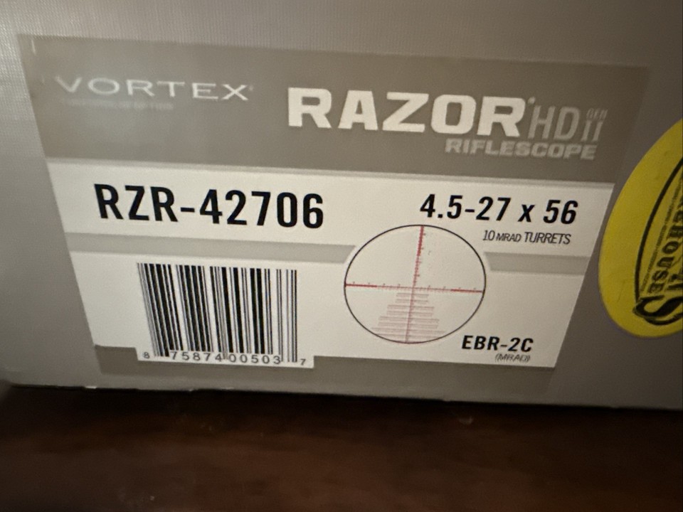 Vortex Razor HD Gen II Rifle Scope 4.5-27X56MM with LaRue LT120 QD ...