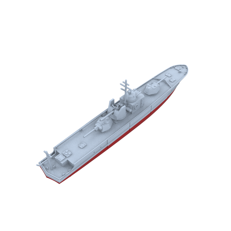 SSC1250768S 1/1250 Military Model Kit Soviet Pr.1124 Late Modification ...