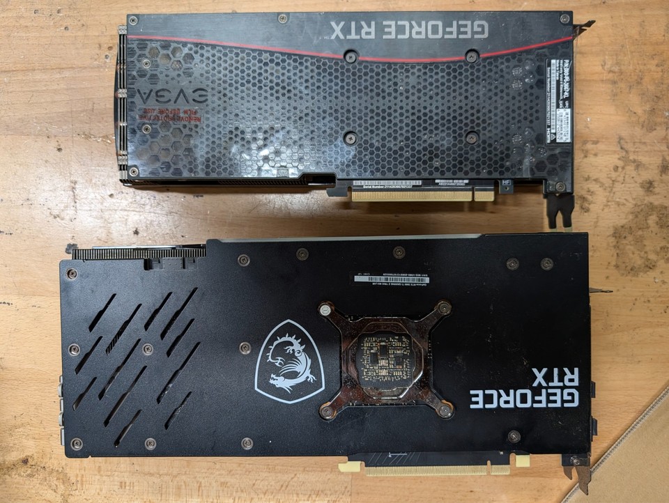 FOR PARTS ONLY! EVGA GeForce RTX 3060 Ti FTW3 & MSI 3060 Ti Gaming Z ...