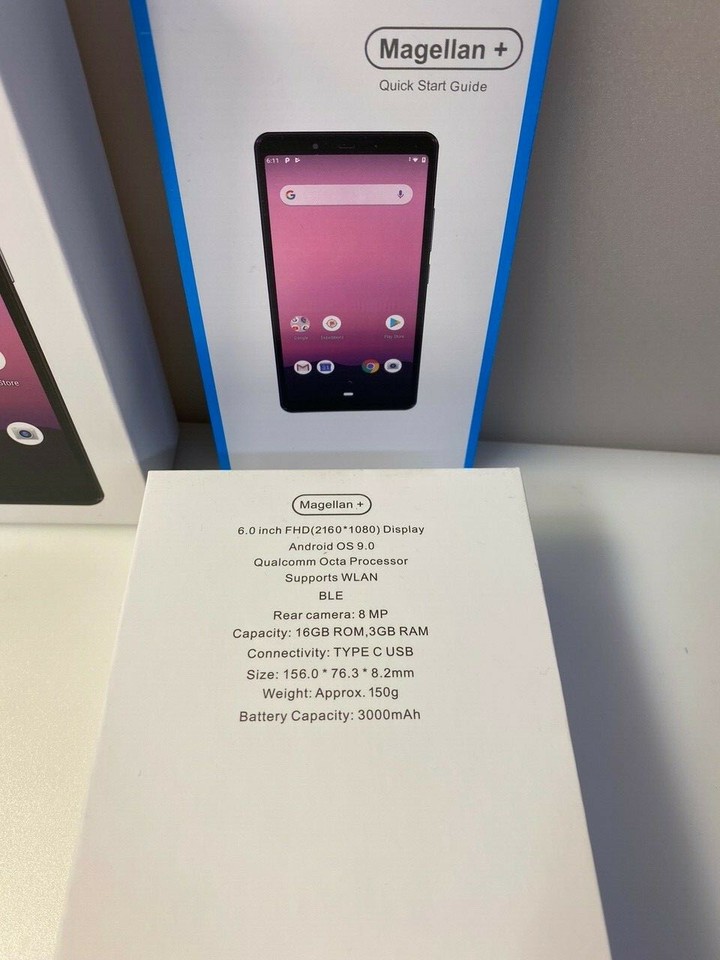 NEW Magellan + Plus Tablet 6" U2-PLUS-TE-VR 16GB 3GB 2160x1080 Android ...