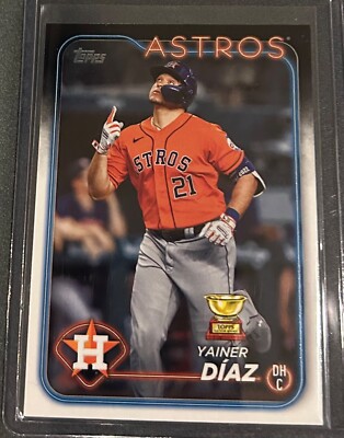 Yanier Diaz 2024 Topps Series 1 Gold Cup #77 Houston Astros | eBay