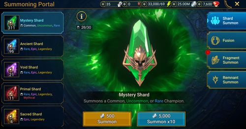 Raid Shadow Legends |Start: 93 Ancient,21 Void, 11 Primal,4 Sacred ...