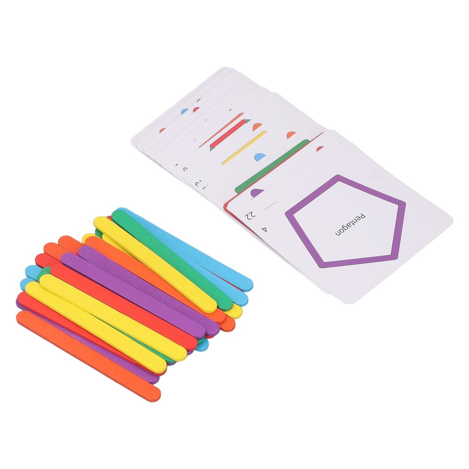 Kids Wooden Counting & Maths Sticks Early Learning Puzzle Basswood Material | eBay