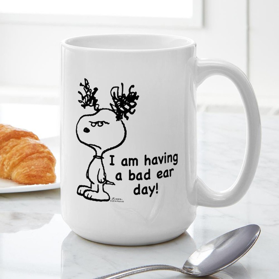 CafePress Snoopy: Bad Ear Day Large Mug Mugs Large Mug (1486977427) | eBay