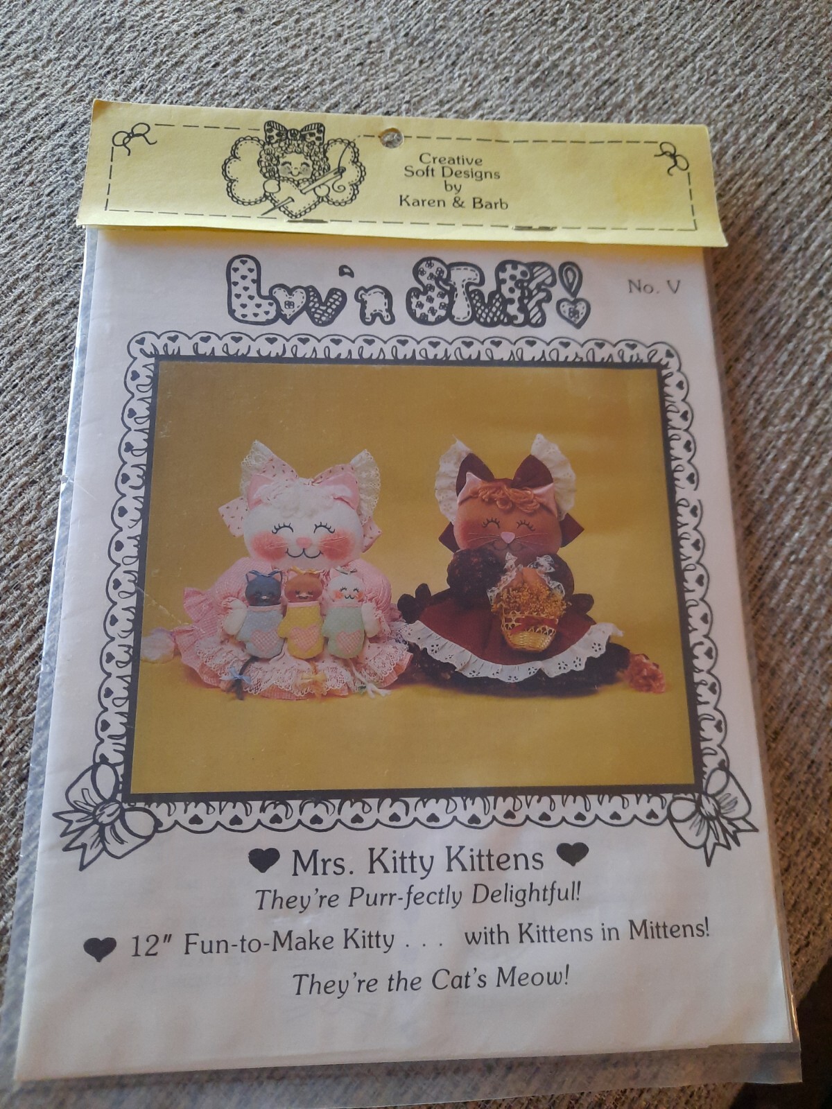 Vintage Luv'n Stuff "Mrs.Kitty Kittens" #V by Barb Bullen & Karen ...