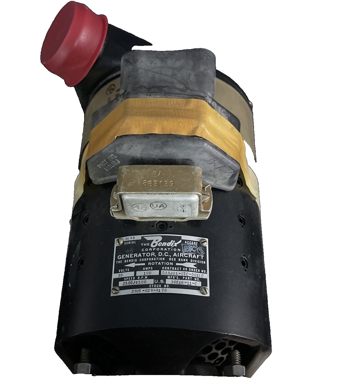 Bendix Aircraft Generator 30E16-11-C Amps 100 Volts 30 for sale online ...