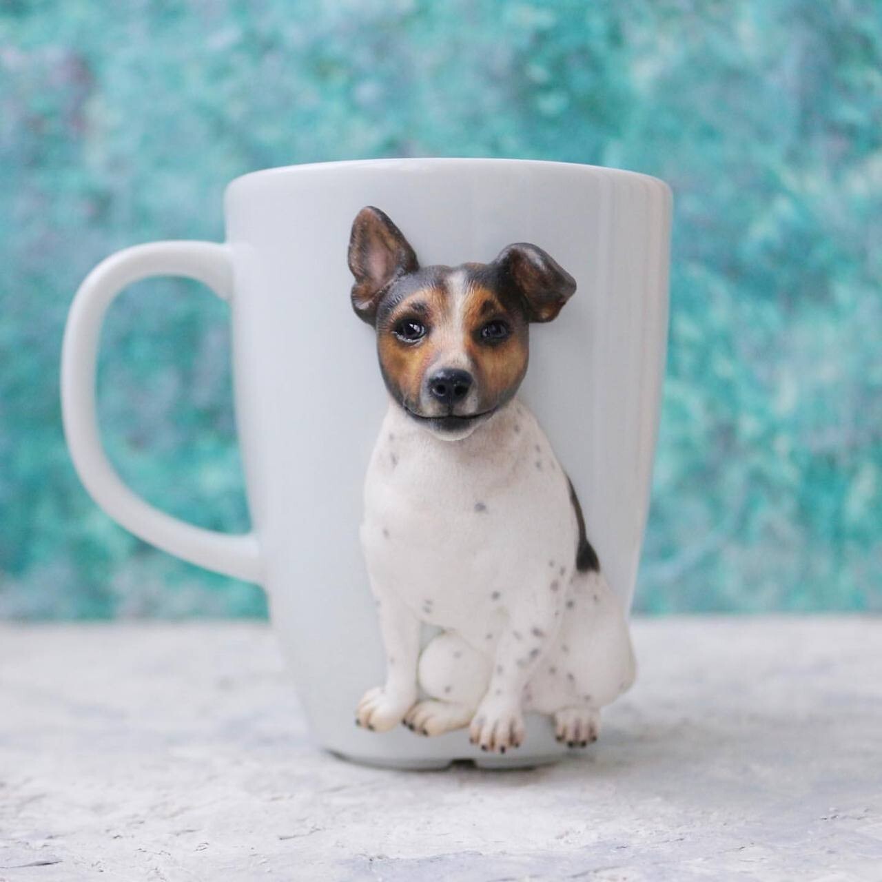 Funny Coffee Dog Mug PET PORTRAIT CUP Dog mum present custom Dog decor ...