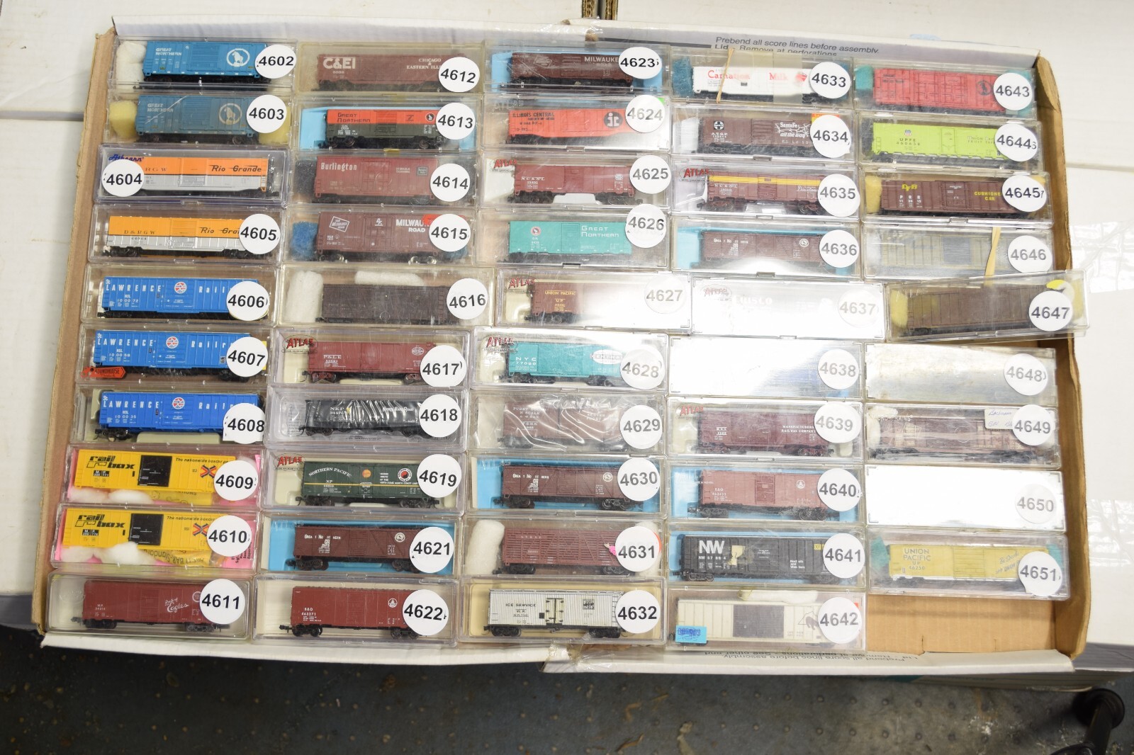 N Scale BOX CAR UP SP NW GN RBOX SF ATSF B&O MILW NYC NP RG cars sold ...