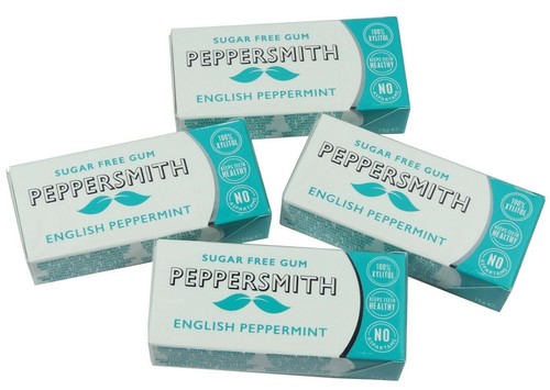 PEPPERSMITH FINE ENGLISH PEPPERMINT CHEWING GUM - ASPARTAME FREE - 100% ...