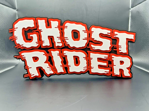 Ghost Rider Logo Sign Display | 3D Wall Desk Shelf Art | eBay