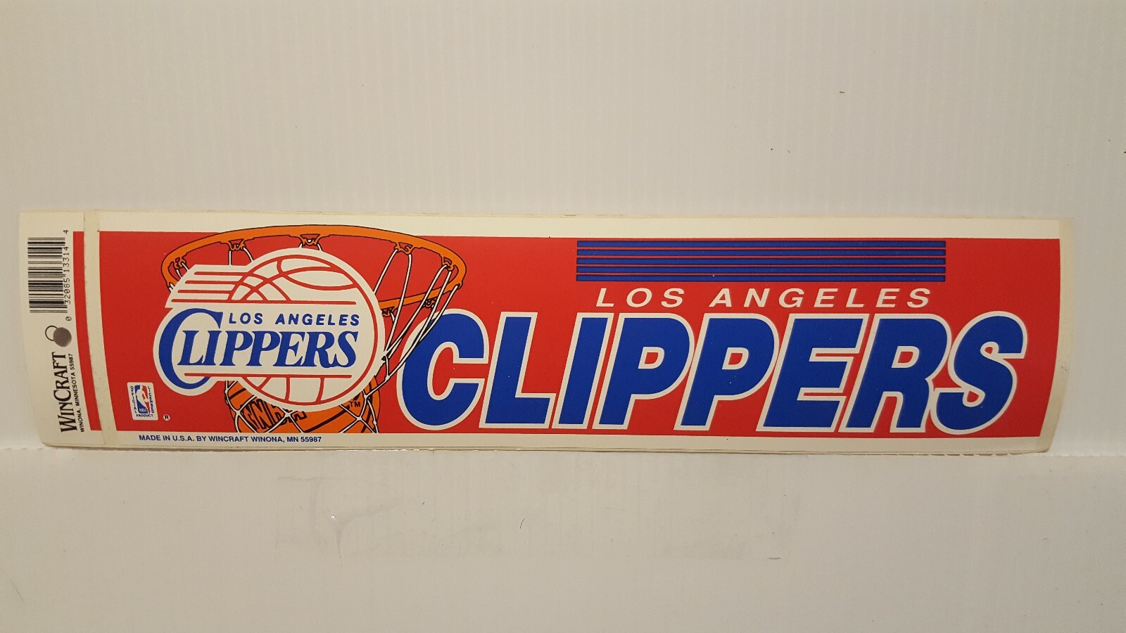 LA LOS ANGELES CLIPPERS Vintage Team Bumper Sticker (1990's) Decal ...
