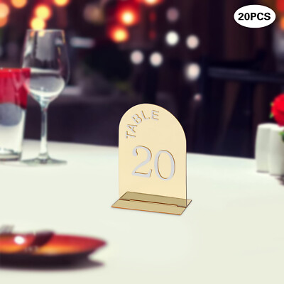 20PCS Gold Table Numbers Acrylic Party Table Numbers Wedding Table ...