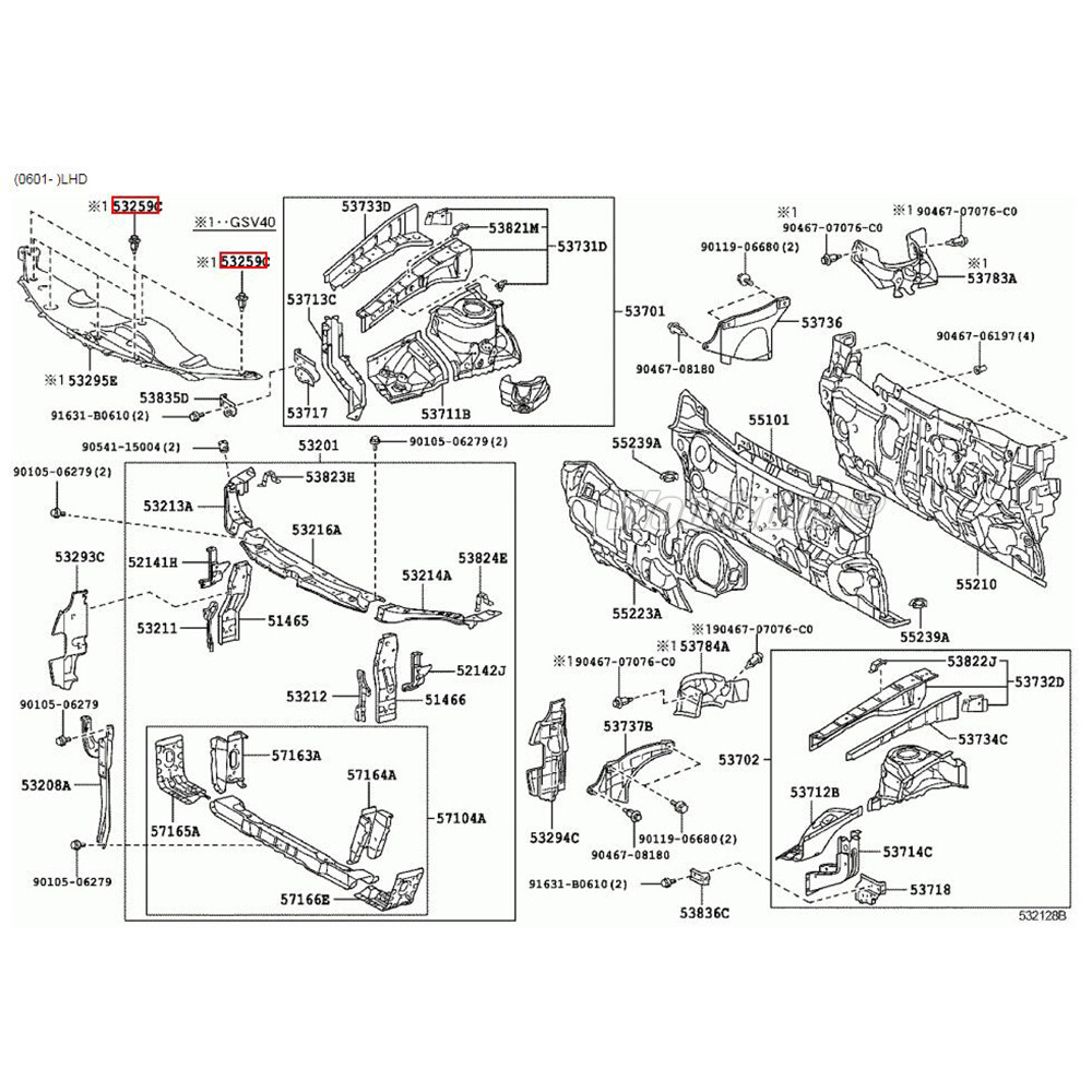 100pcs for Toyota Landcruiser 200 Series - LC200 Radiator Cover Clips ...