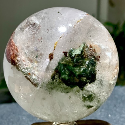 431G Natural Green Ghost Crystal Quartz Ball Crystal Sphere Mineral ...