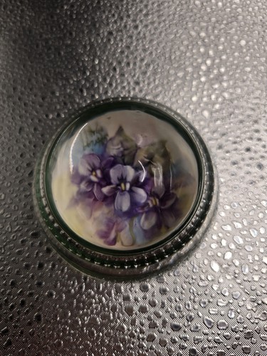 Vintage Glass Dome Paperweight Magnified Round Encased Flowers | eBay