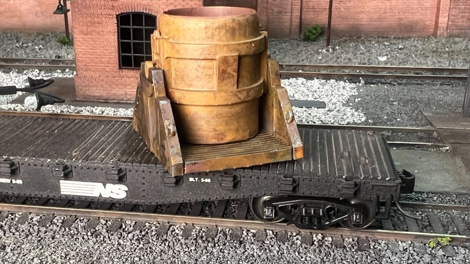 HO Scale Steel Mill Ladle / Cauldron – Flat Car Wagon Load (2 ...