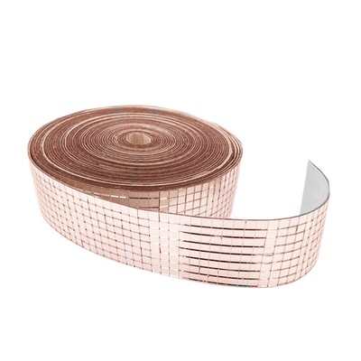 Self-Adhesive Square Glass Mosaic Tiles Sliver Mirrors Mosaic Sheet ...