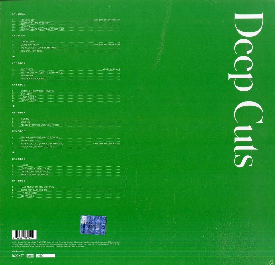 John Elton Jewel Box Deep Cuts Curated By Elton John Deluxe Box Set 4 ...