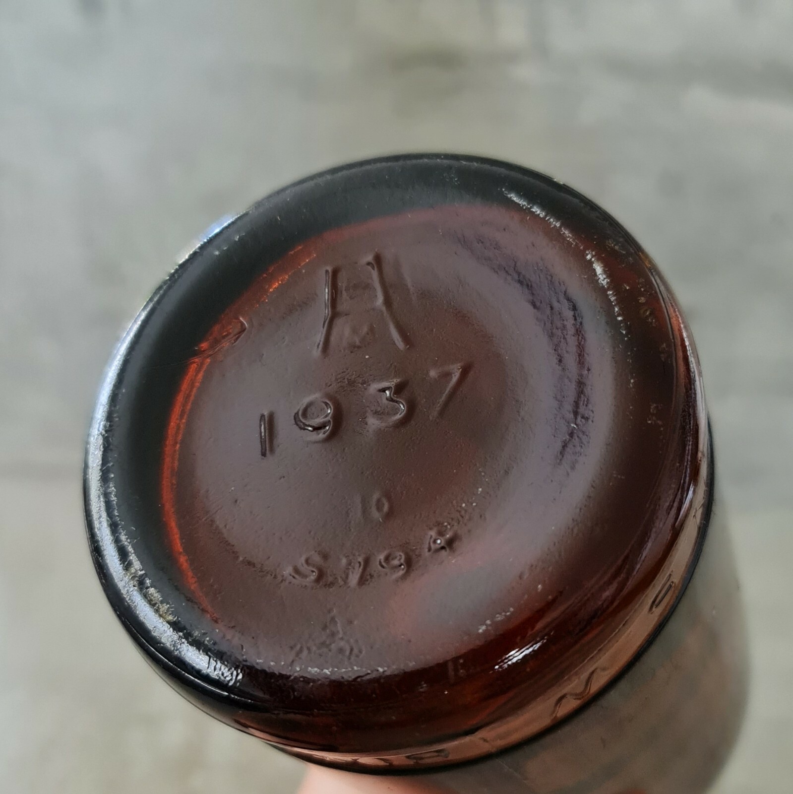 Vintage 1937 NSW Bottle Company Amber Bottle 30cm AGM Embossed 1930s ...