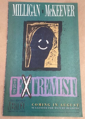 Vertigo House Ad 1993 Print Ad promo 1990s comic book The Extremist Ted ...