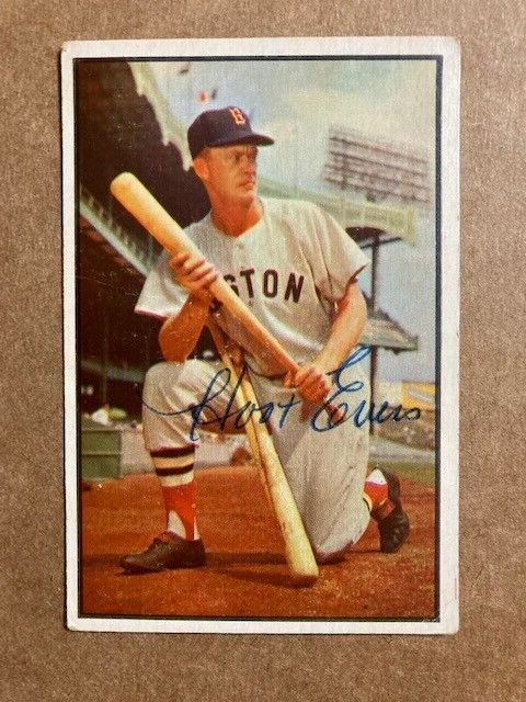 Hoot Evers Boldly Signed 1953 Bowman Color Baseball Card #25 | eBay