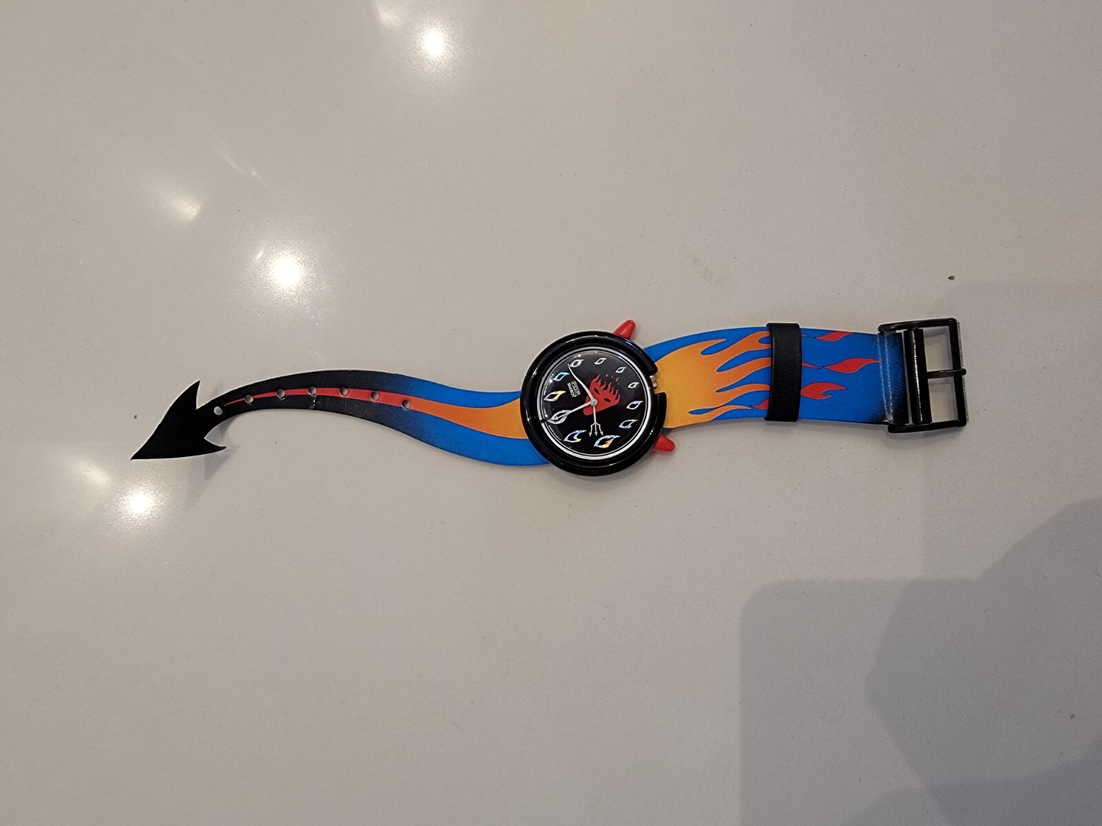 VTG 1995 Pop Swatch Watch BOO Hot Stuff PMB103 Halloween Special HOT ...