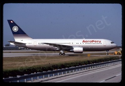 AeroPeru Boeing 767-200 G-BLKV Mar 90 Kodachrome Slide/Dia B12 | eBay