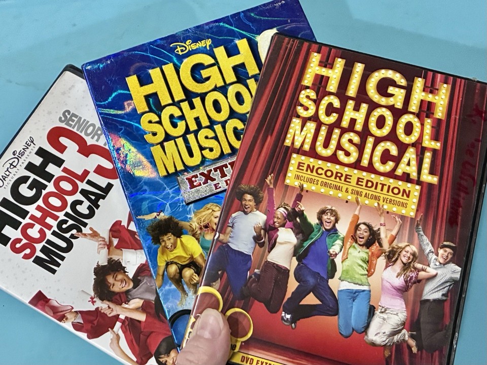 LOT 3 Disney DVD High School Musical 1 2 3 Encore Extended Edition ...