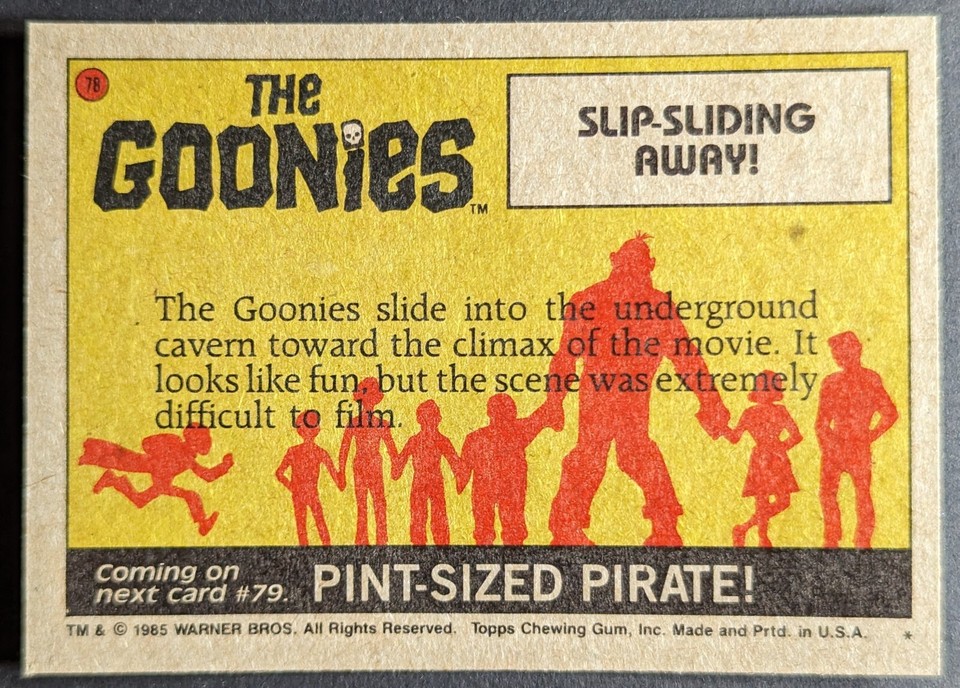 The Goonies 1985 Topps Card #78 (NM) | eBay