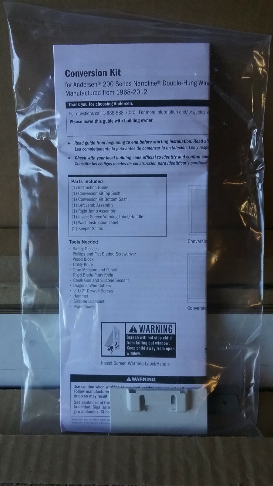 Andersen Window Conversion Kit 3852 Terratone color -New- Ship in ...