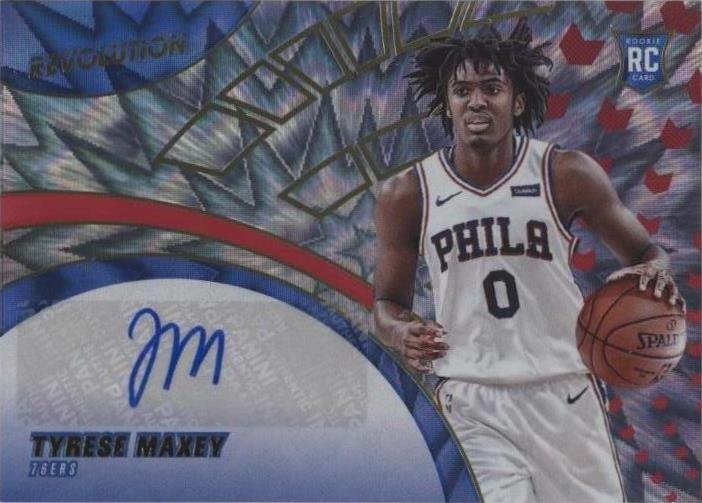 2020-21 Panini Revolution - Rookie Autographs Tyrese Maxey #RA-TM ...