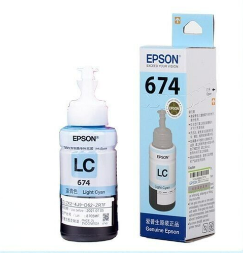 5 x EPSON T6745 674 Light Cyan Ink Refill Bottle - Expired (No Box) | eBay