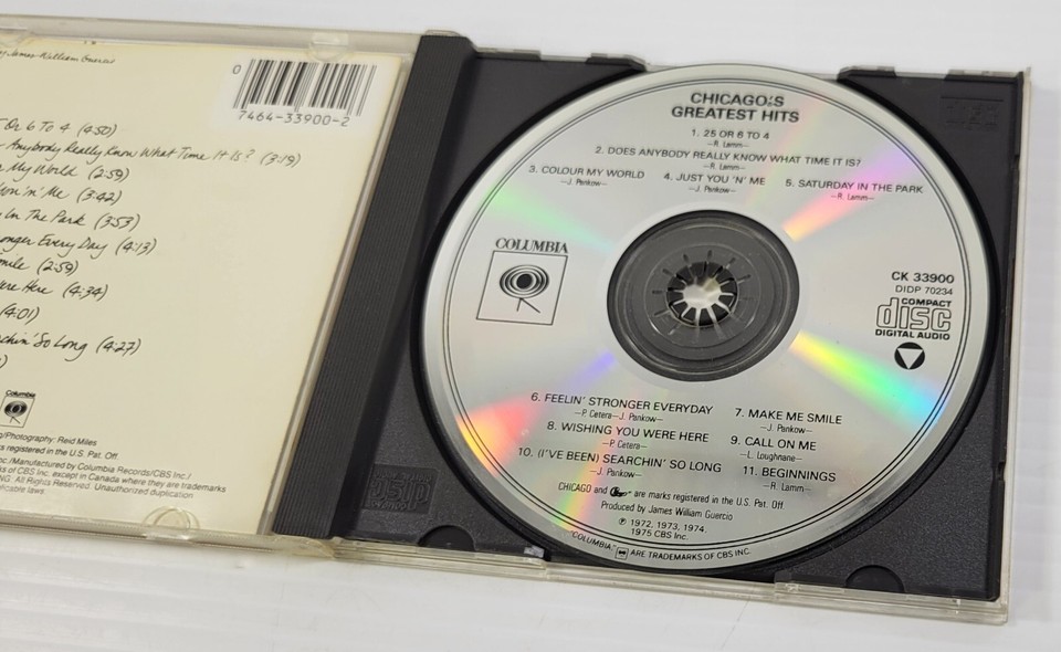 O) Chicago's Greatest Hits by Chicago (CD, 1975 CBS Columbia) | eBay