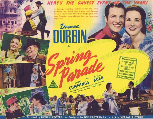 SPRING PARADE Original 1940 Movie Herald Deanna Durbin Robert Cummings ...
