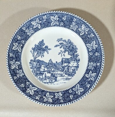 Set Of 6 Homer Laughlin Blue SHAKESPEARE COUNTRY Stratwood Collection ...