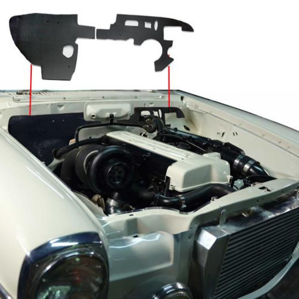 Engine compartment hood insulation mats set for Mercedes W114 W115 | eBay