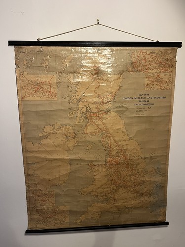 Vintage - London Midland and Scottish LMS Railway Map - circa 1930s ...
