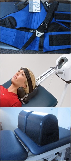 Chattanooga Traction Table Deluxe Belts Knee DTS Bolsters Saunders ...