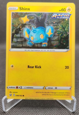 Pokemon Battle Styles Shinx Cosmos Holo Foil 046/163 Collectors Chest ...