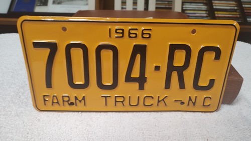 1966 North Carolina Farm Truck License Plate | eBay