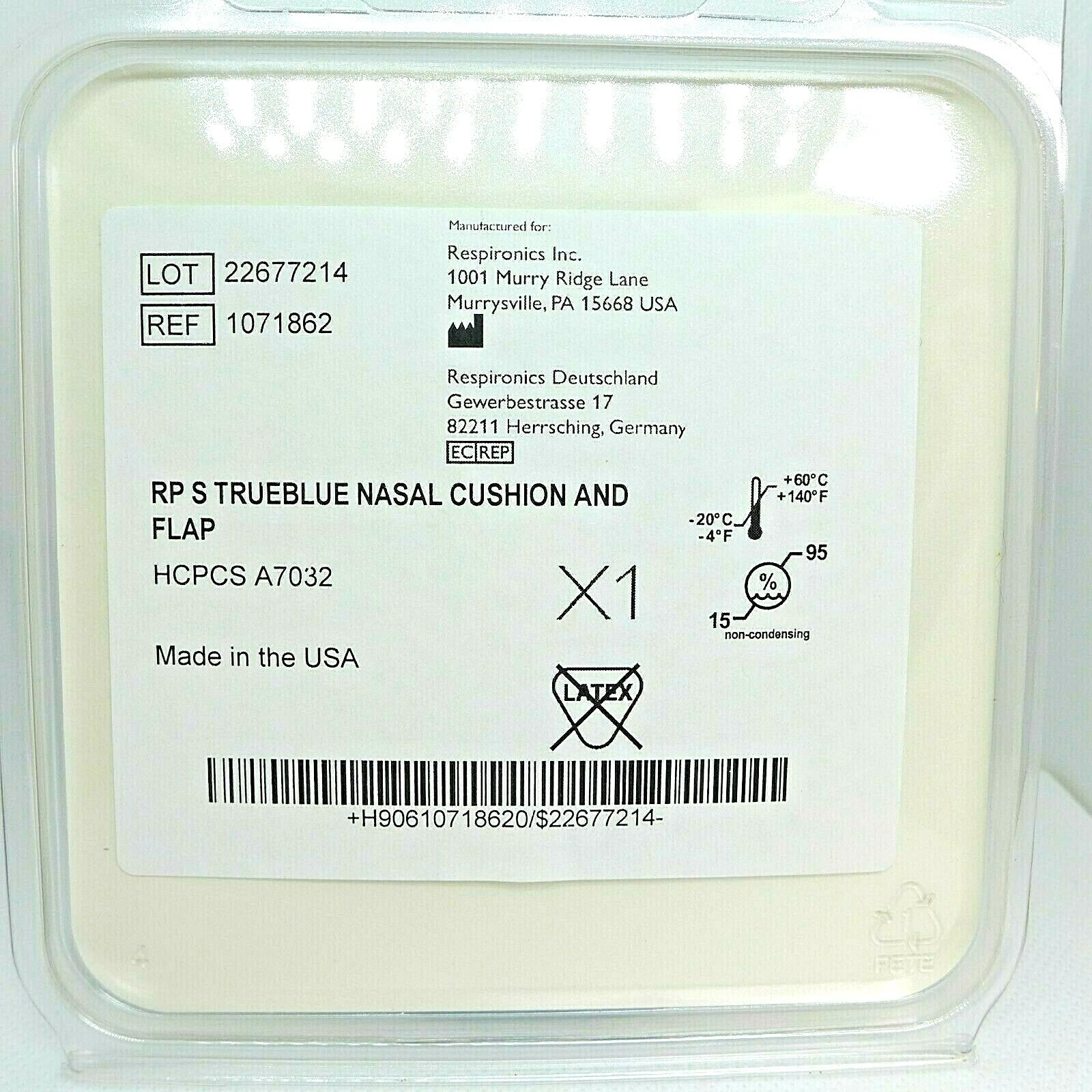 Philips Respironics TrueBlue Nasal Cushion and Flap HCPCS A7032 Size M ...