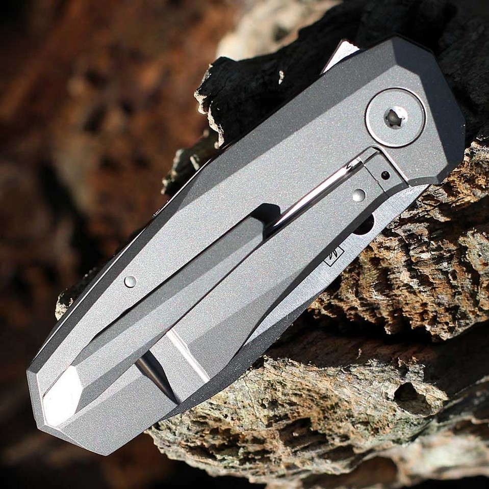 SPYDERCO TECHNO 3 FLIPPER KNIFE TITANIUM HANDLE CTS-XHP STAINLESS C158TIP3 | eBay