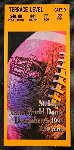 Texas A&M Aggies Kansas State Football Ticket Stub 12/5 1998 Big 12 ...