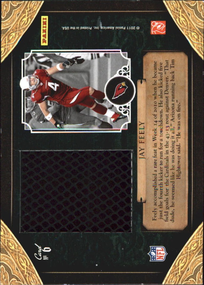 2011 Crown Royale Net Fusion #6 Jay Feely - NM-MT | eBay