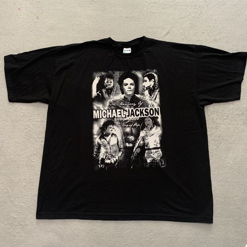 Michael Jackson RIP 1958-2009 Memorial T Shirt 2XL Black MJ King of Pop ...