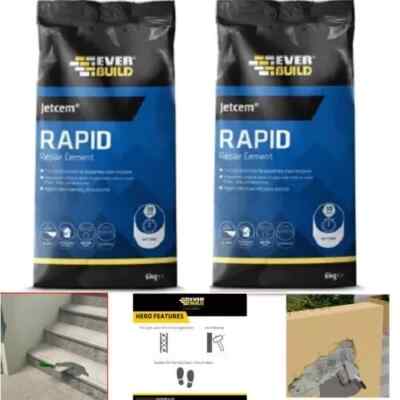 Quick Setting Cement Everbuild JETCEM Rapid Set Cement Ready Mix Grey ...
