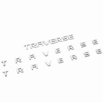 3x Fits 2018 UP Traverse Letter Nameplate Emblem Door & Liftgate Badge ...