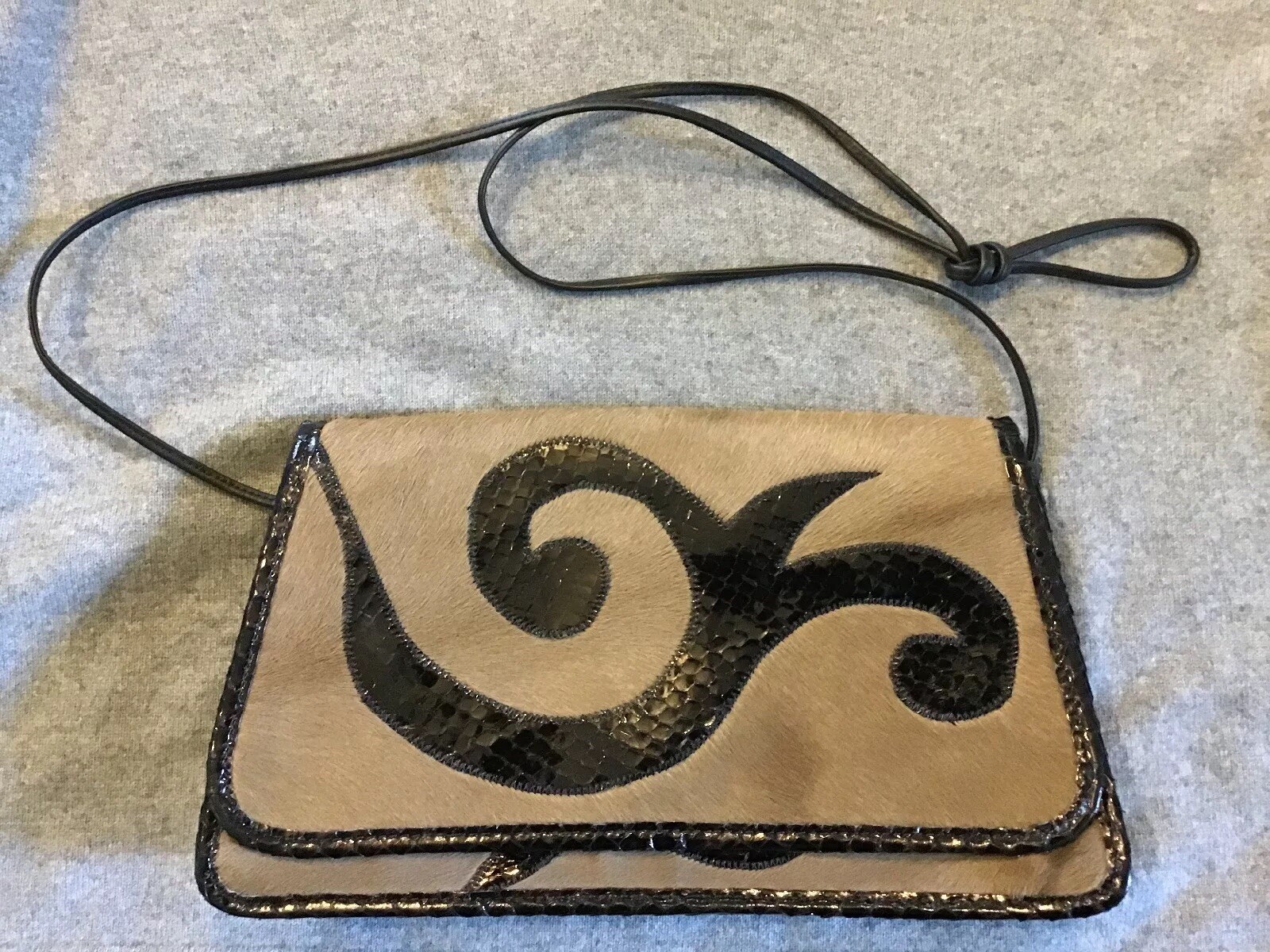 Authentic Vintage Carlos Falchi Exotic Fur And Snake … - Gem