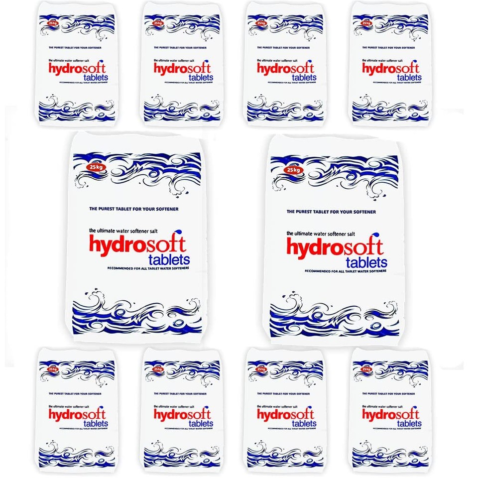 25kg Hydrosoft Water Softener Salt Tablets | High Purity 99.9% FCC Food ...